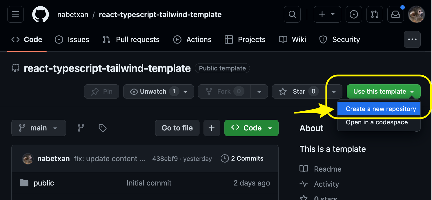 GitHub : 複製とテンプレート化 - Platypus Code